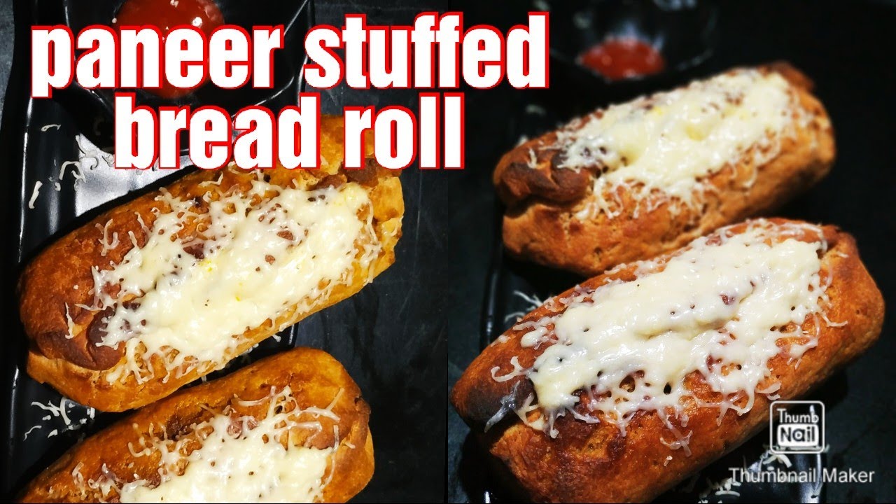 Bread roll recipe / paneer stuffed bread roll / paneer roll recipe ...