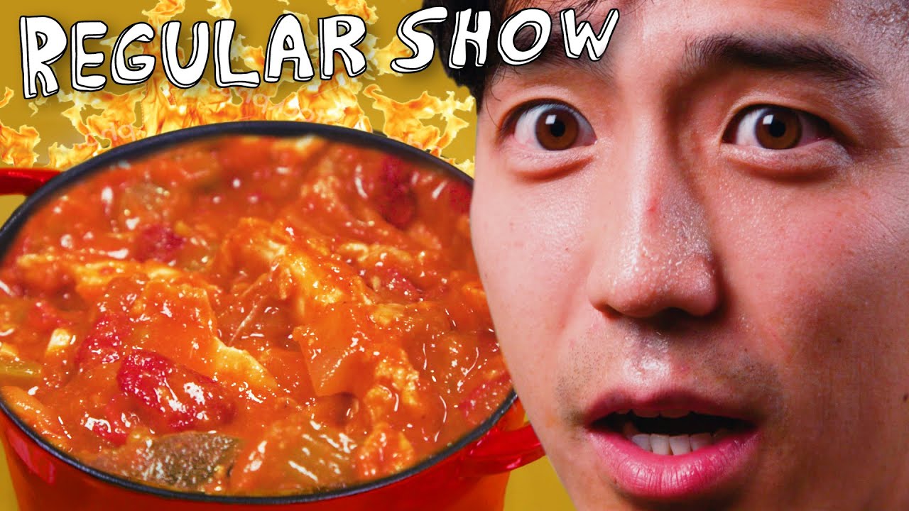 Benson's HOT WING CHILI burned my mouth off! Regular Show | Feast of ...