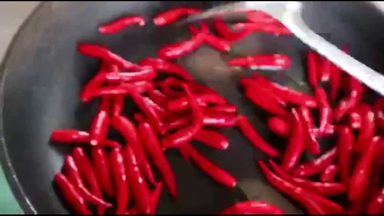 Fried Spicy Chili with Peanuts, Culinary, Homemade food. - Chili Chili