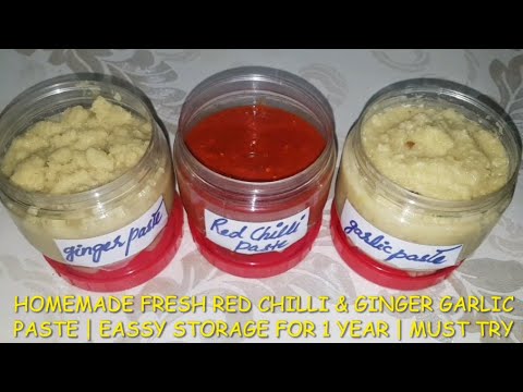 HOMEMADE RED CHILI & GINGER GARLIC PASTE RECIPE - Chili Chili