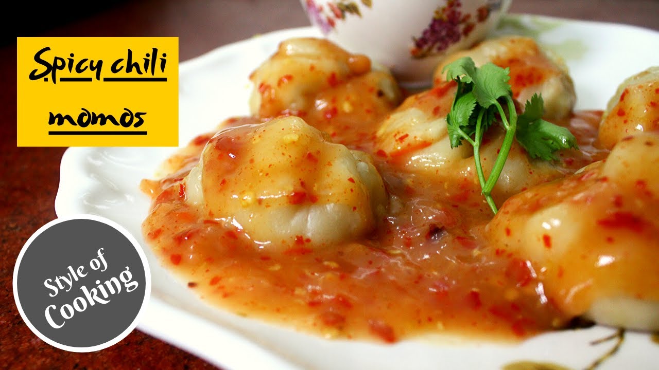 spicy chili momos recipe | street style momo recipe - Chili Chili