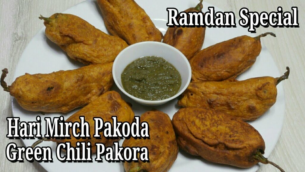 Mirch Pakoda Recipe - Mirch ke Pakode - Green Chili Pakora- Hari Mirch ...