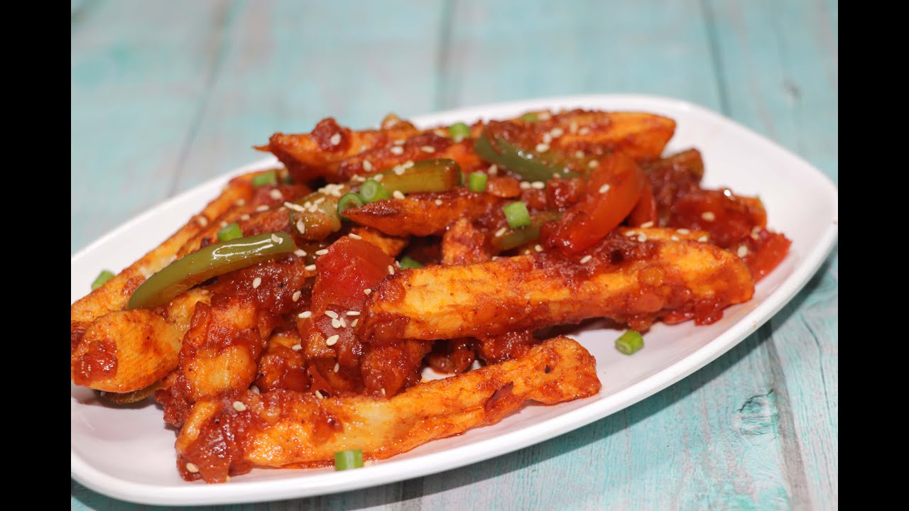 চিলি পটেটো | Spicy chili potato | Chili potatoes recipes | snacks ...