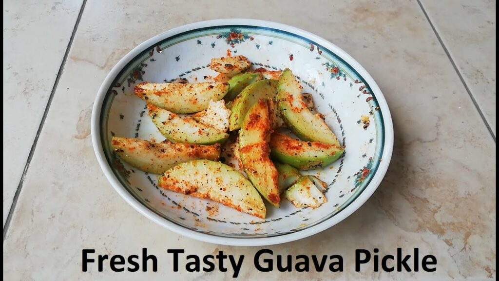 Tasty Fresh Guava Pickle with Chili Salt - My Style - Eating Guava ...