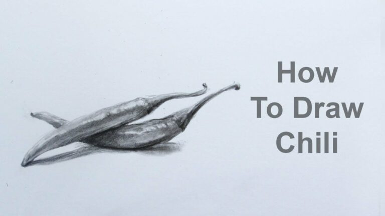 How To Draw A Chili Step By Step: Pencil Sketch Chili Drawing - Chili Chili