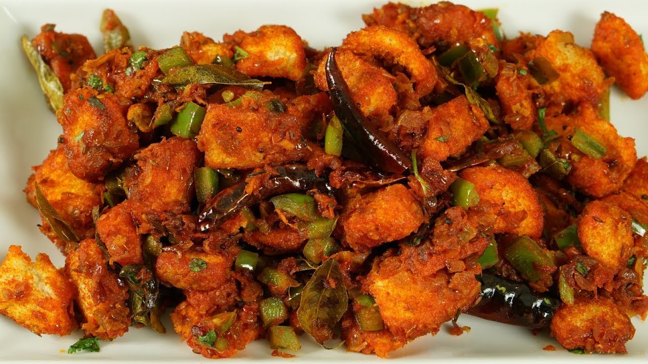 Bread Chilli Recipe in Tamil | Chilli bread | How to make Chilli bread ...