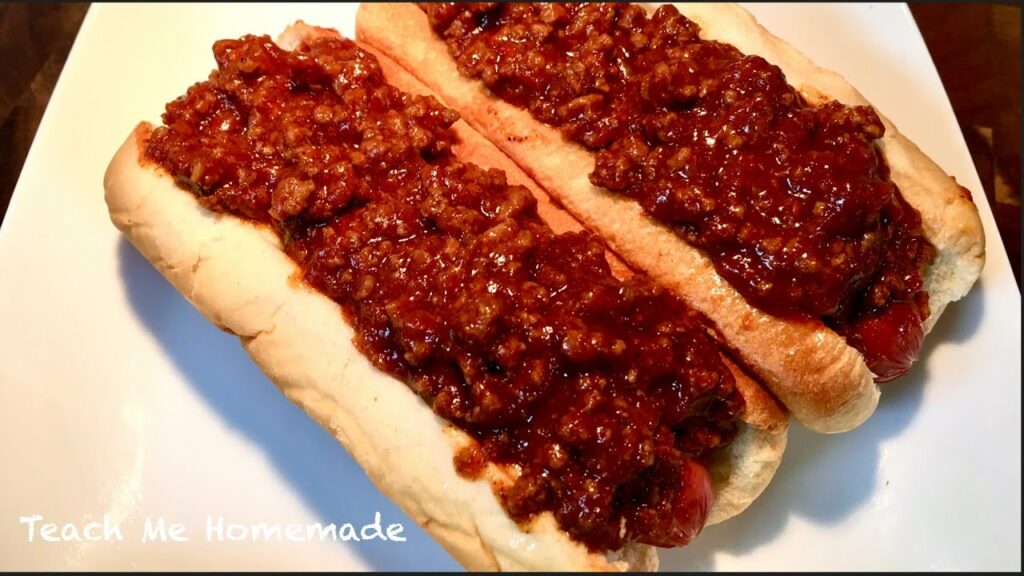 Southern-Style Hot Dog Chili | Summer Foods Series | Teach Me Homemade ...