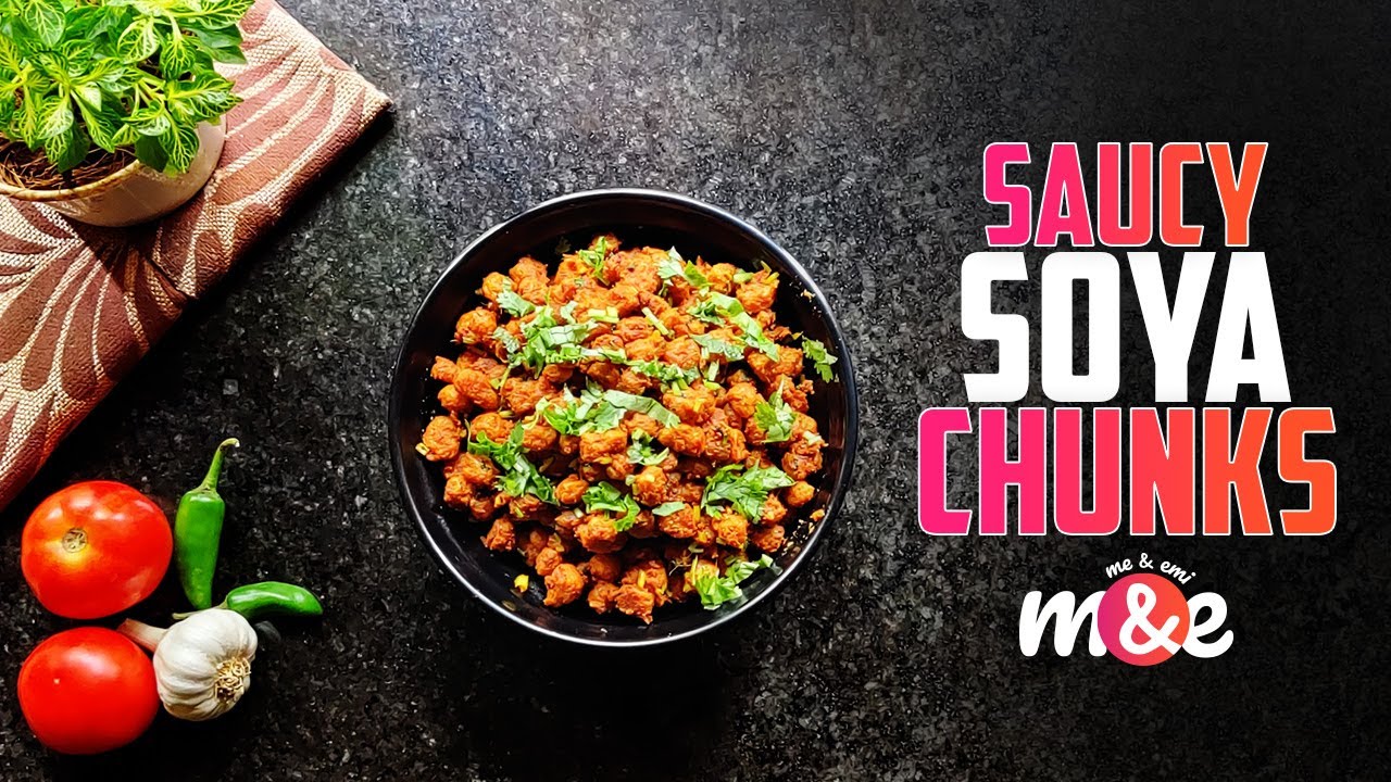 Saucy soya chunk recipe | Soya chunk chilli recipe | soyabean recipe ...