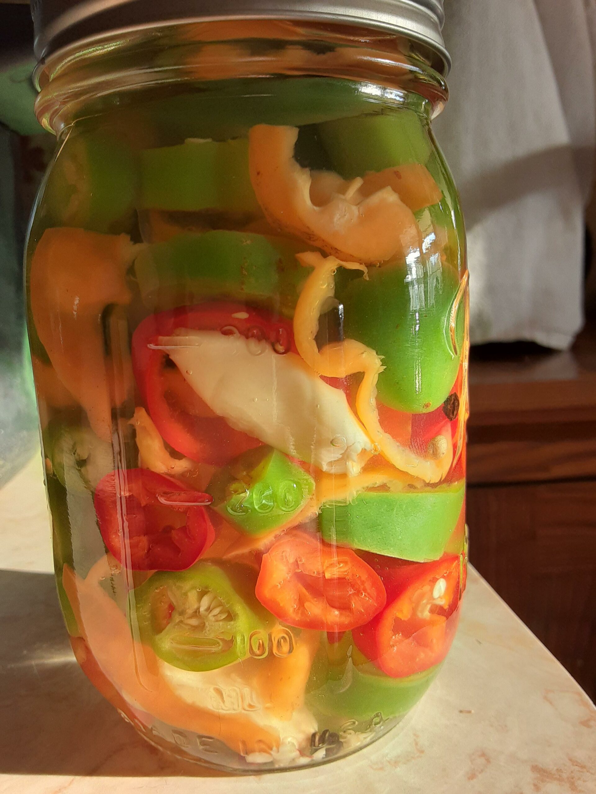I pickled peppers for the first time! Jalapeno, habanero, and serrano ...