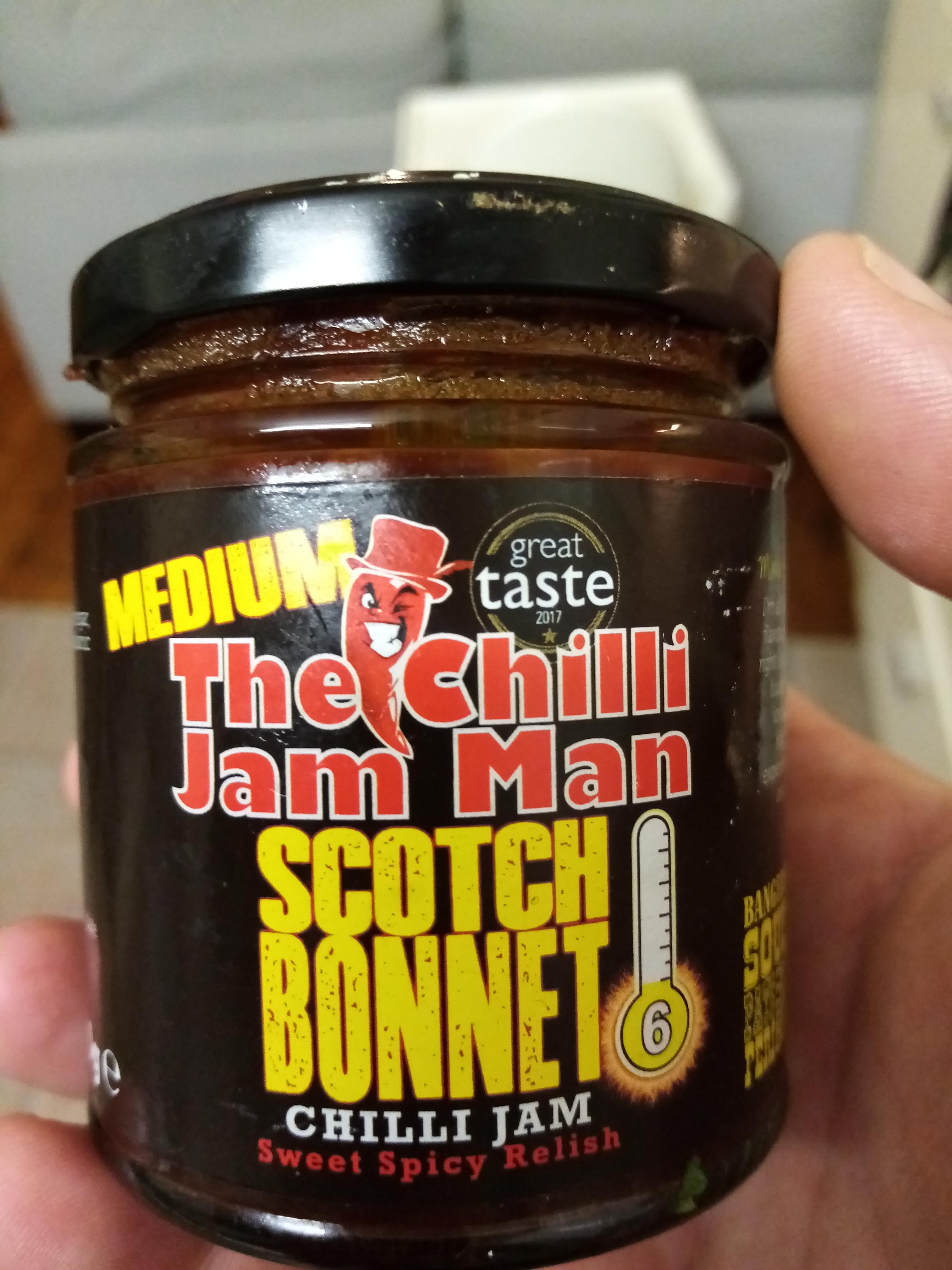 The chilli jam man. This is nowhere near the hottest but it goes with ...