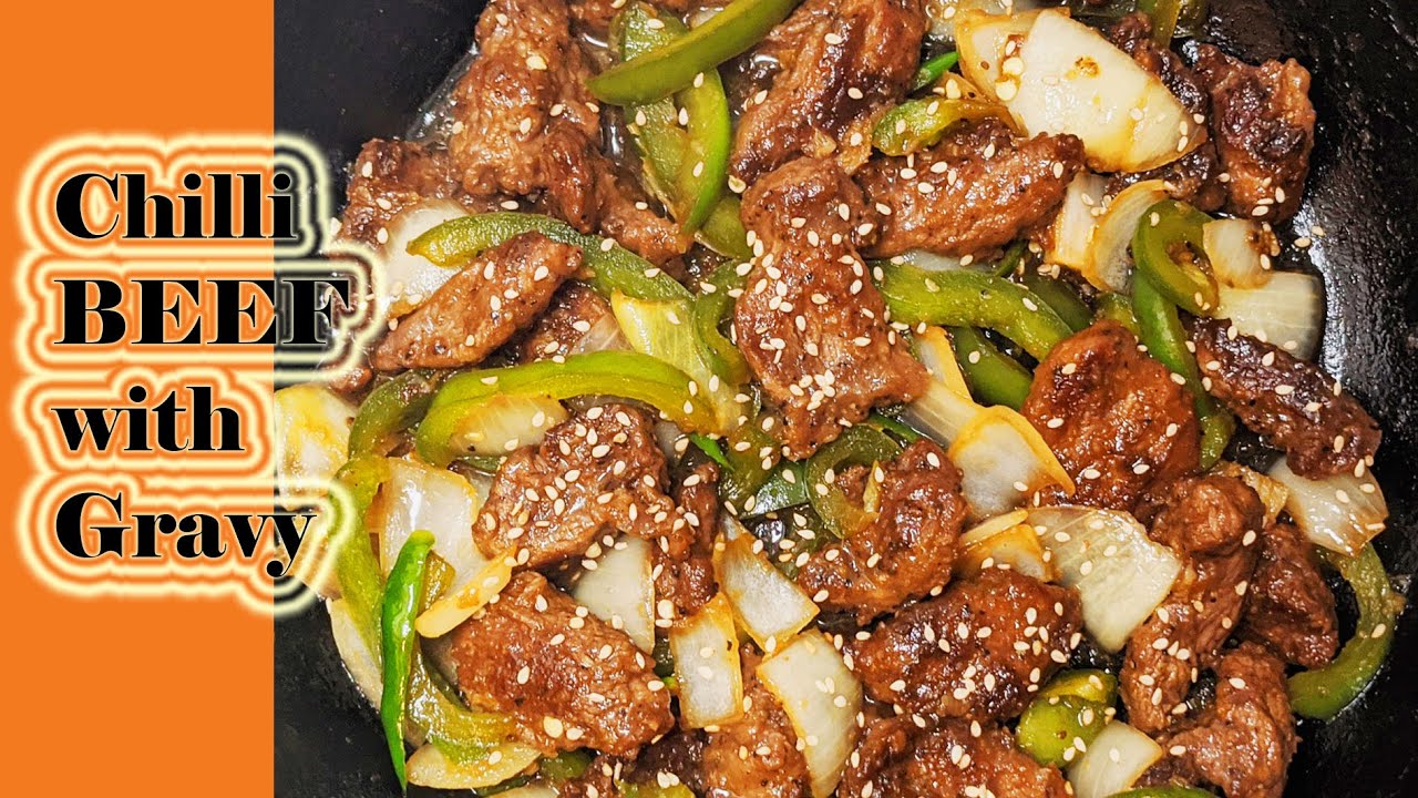 How to make Chinese Style Easy Chili Beef with Gravy (beef with stir ...