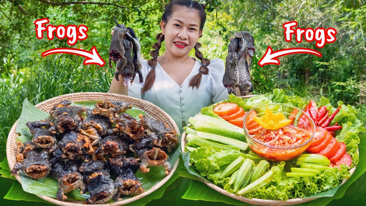 Awesome! Crispy fried FROG with chili sauce [cooking frog recipes ...