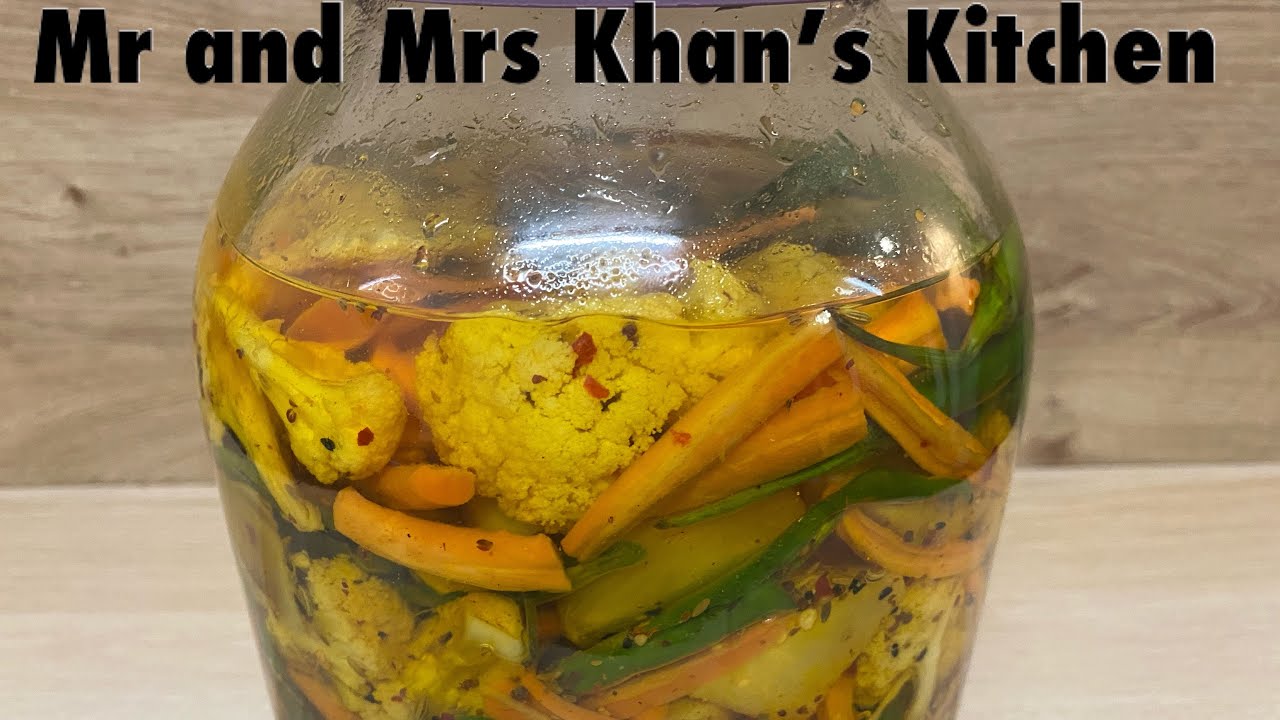 How to make mix vegetable achar/ carrots/cauliflower/turnips/green ...
