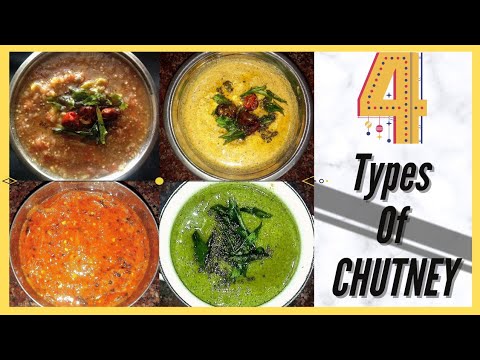 4 Types Of Chutney Recipes/Mint Chutney/ Chili Garlic Chutney/Horse ...