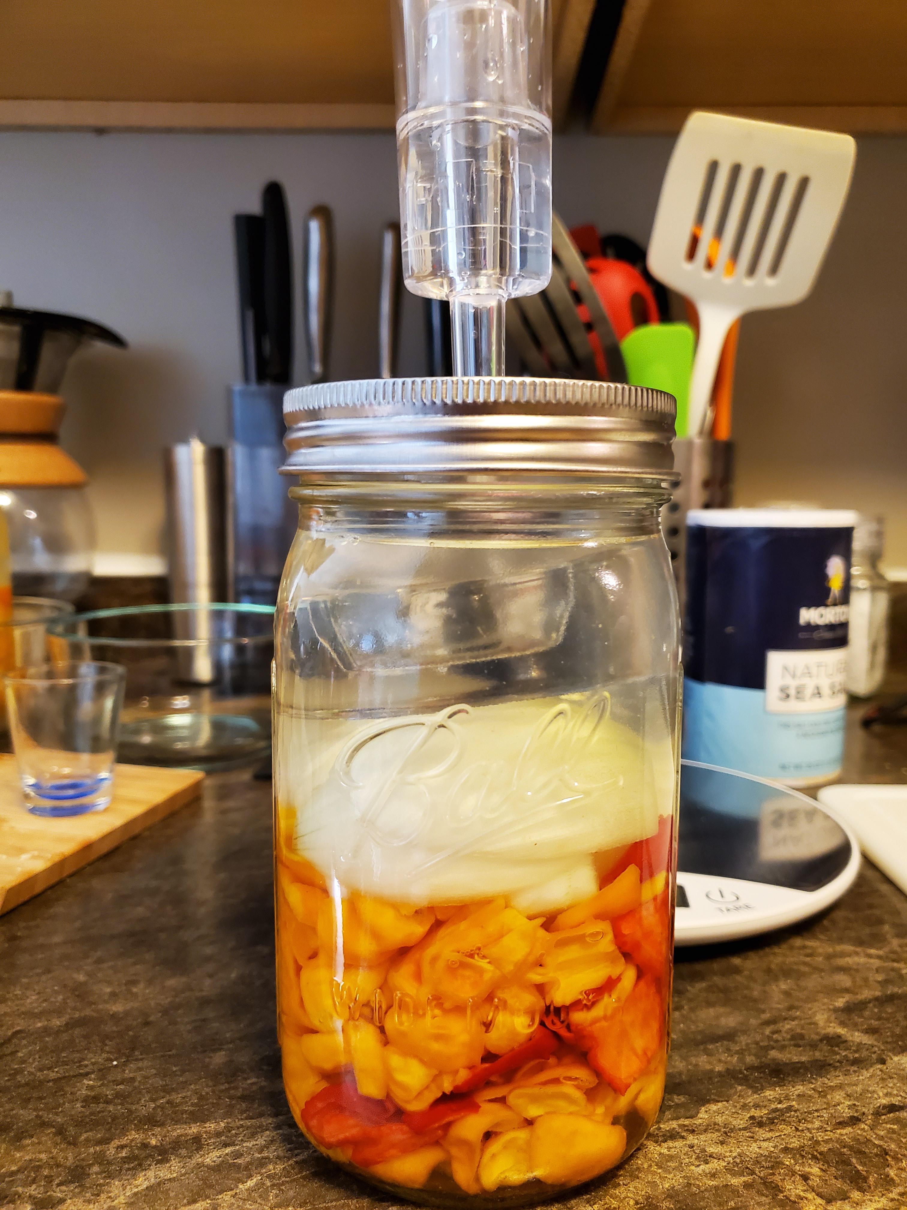 30 7 pot yellow/red lavas fermenting with an onion. Trying to keep ...