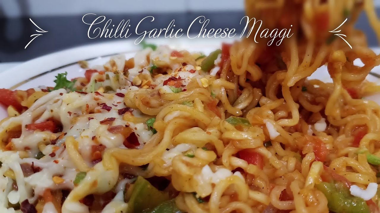 Chili Garlic Cheese Maggi Recipe | Hot & Cheezy Maggi | Sarita's Zayka ...