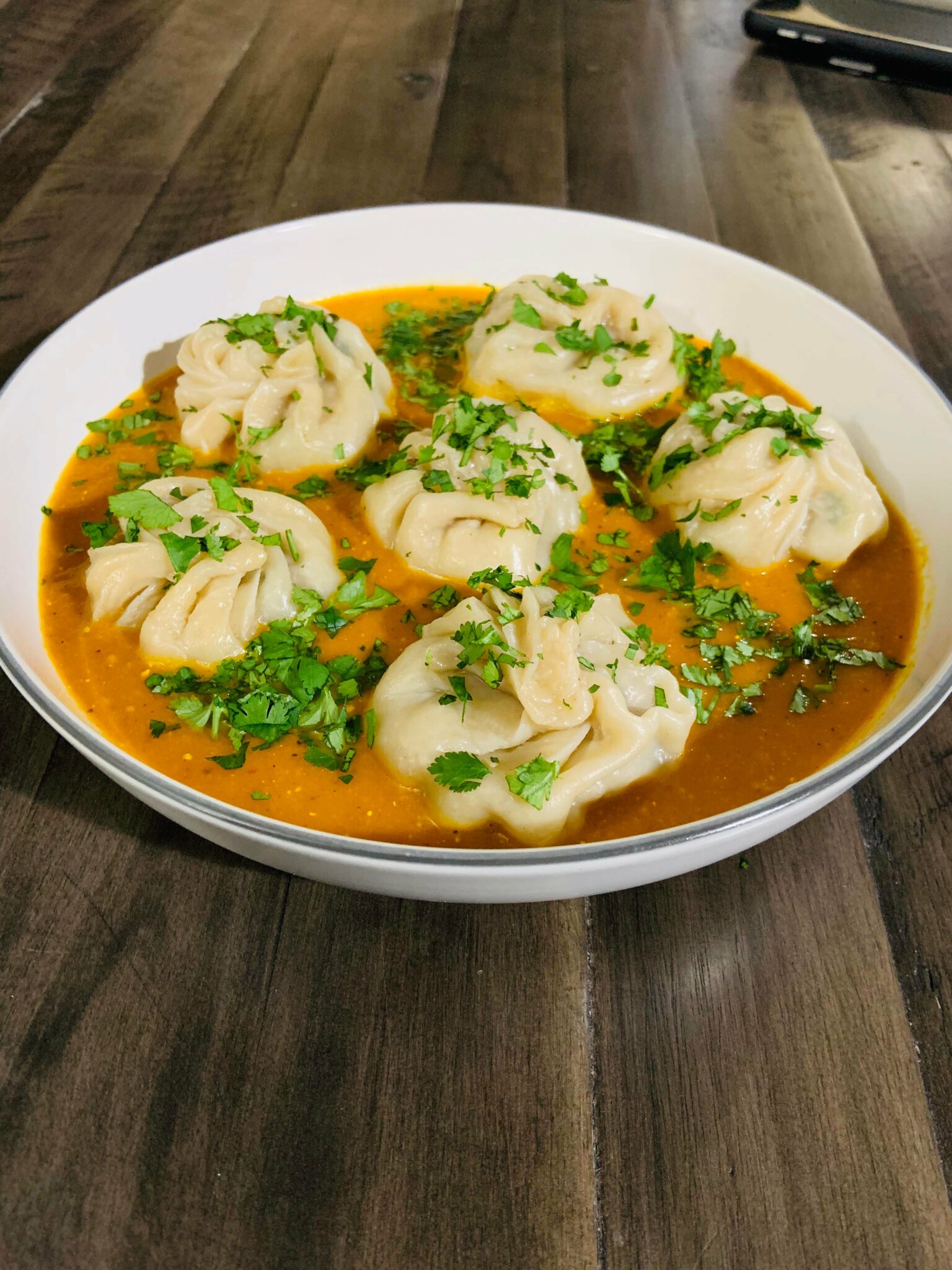 A friend and I made Jhol MoMo from scratch reinforced with a massive ...