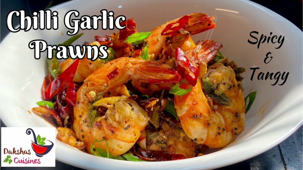 Spicy & Tangy Chilli Garlic Prawns / Prawns Starters Recipe / Chilli ...