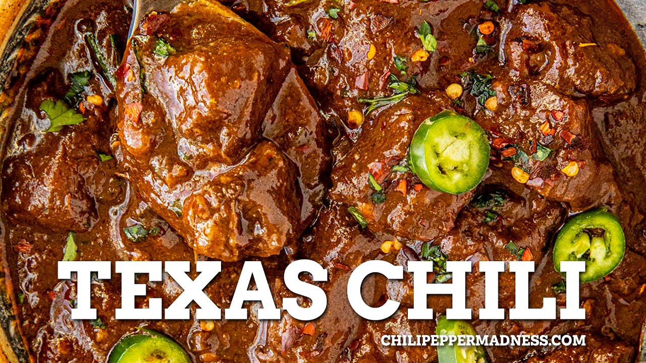 Texas-Style Chili Recipe - Chili Pepper Madness - Chili Chili