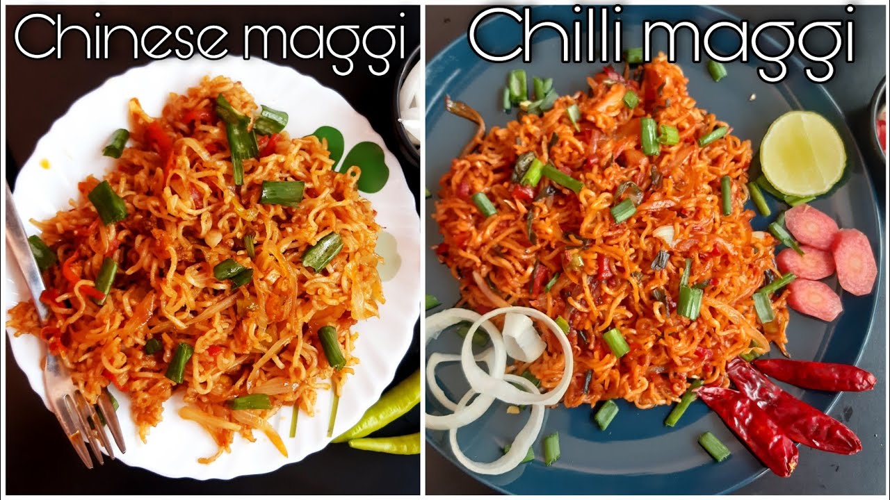 2 types of maggi recipes | Chinese maggi | Chilli maggi | DEVASYA'S ...