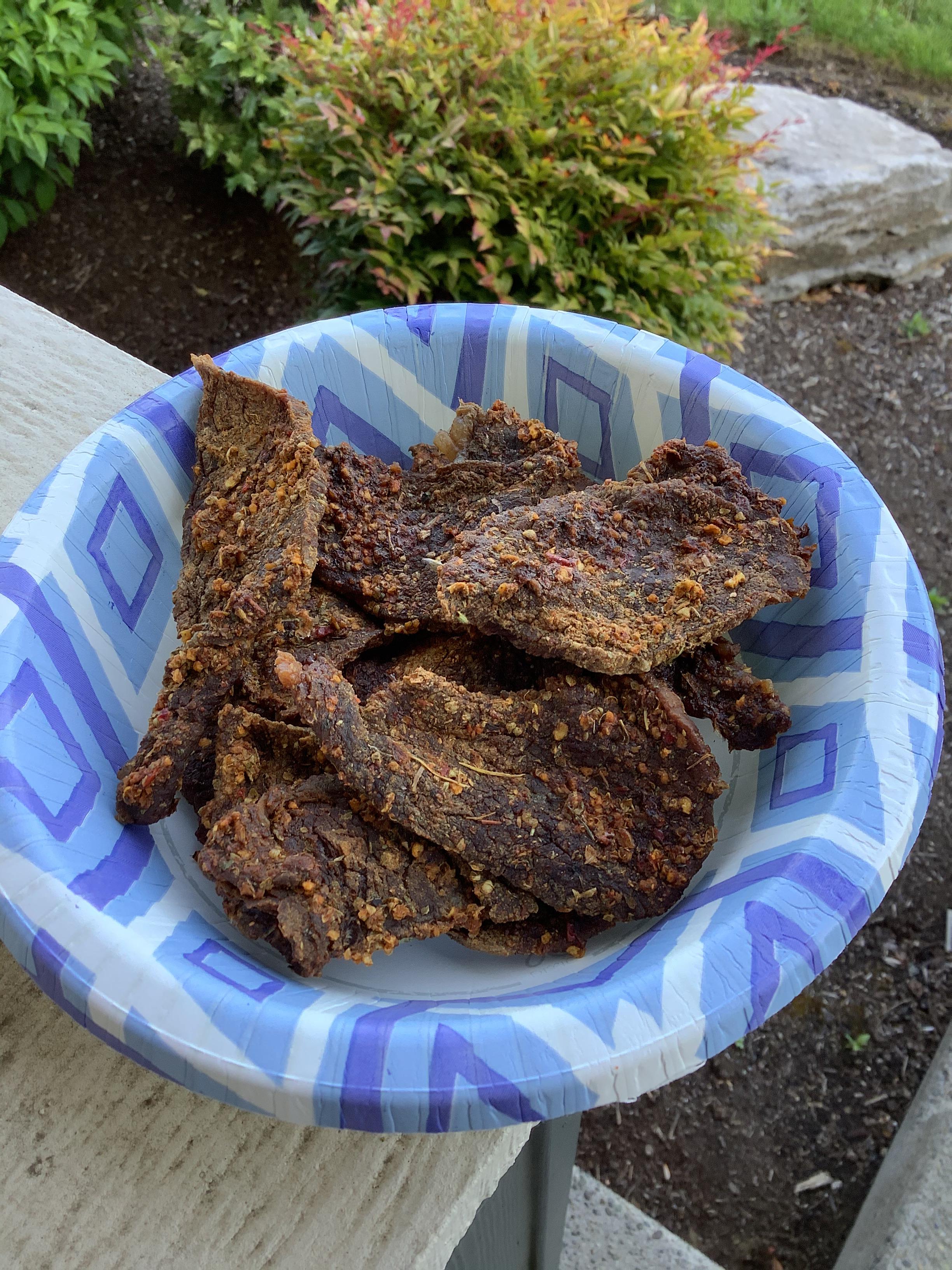 Homemade jerky: spicy citrus cajun, with habanero and reaper flakes ...