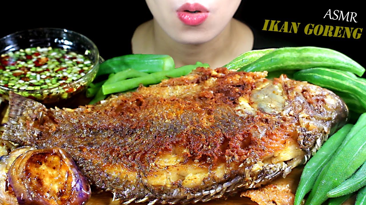 ASMR (IKAN GORENG) Fried Fish with Spicy Chili Onion Fish Sauce ...