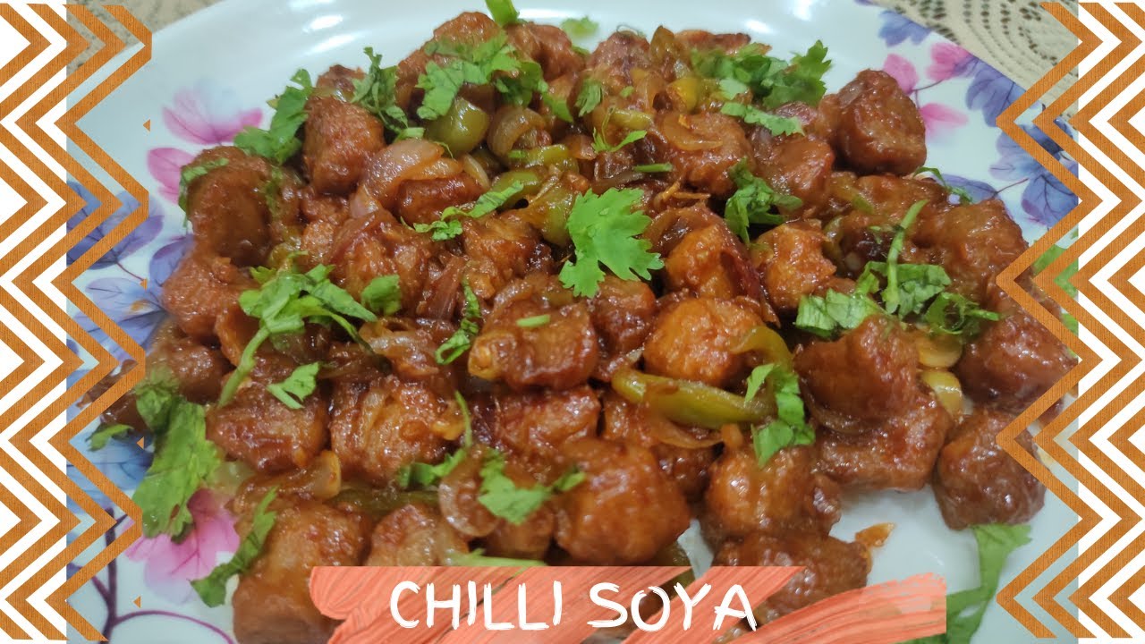 Chilli Soya Recipe | Soya Chunks Recipe| Veg Starters | Soya Recipes ...