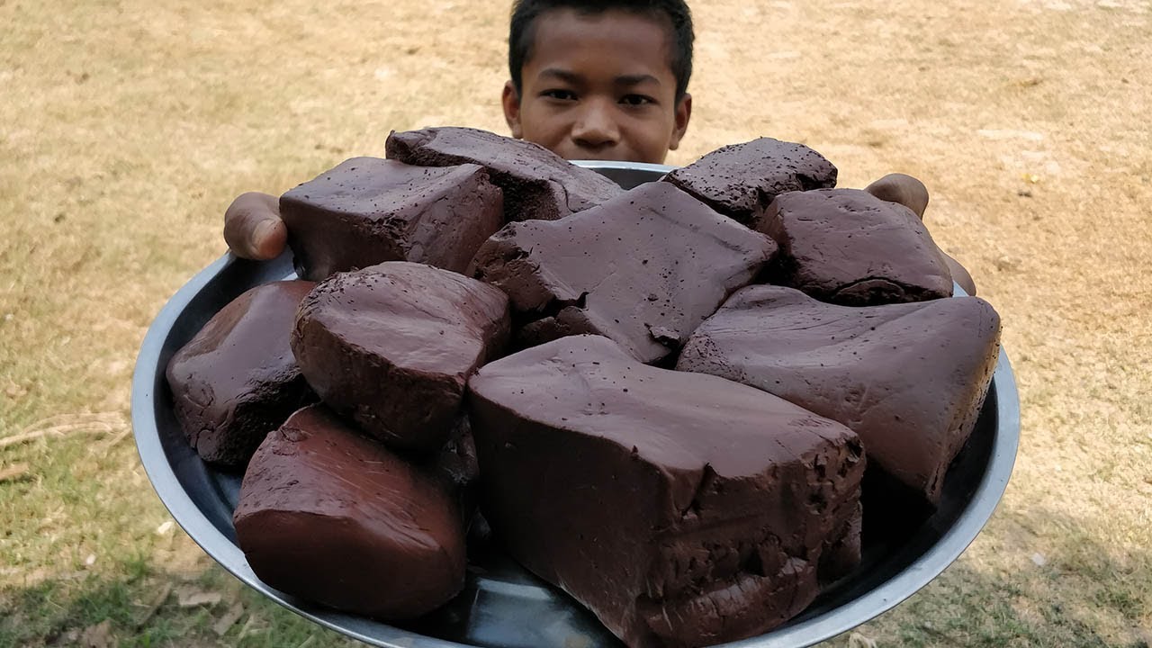 Pig Blood Curd Recipe | Pork Blood Fried Chili | Pig Blood Fry Cooking ...