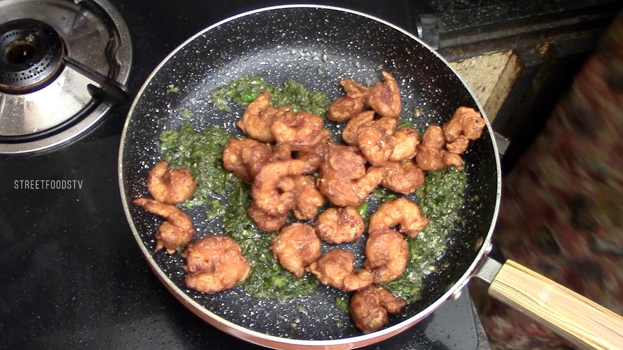 Loose Chilli Prawns Recipe | Street Food - Chili Chili