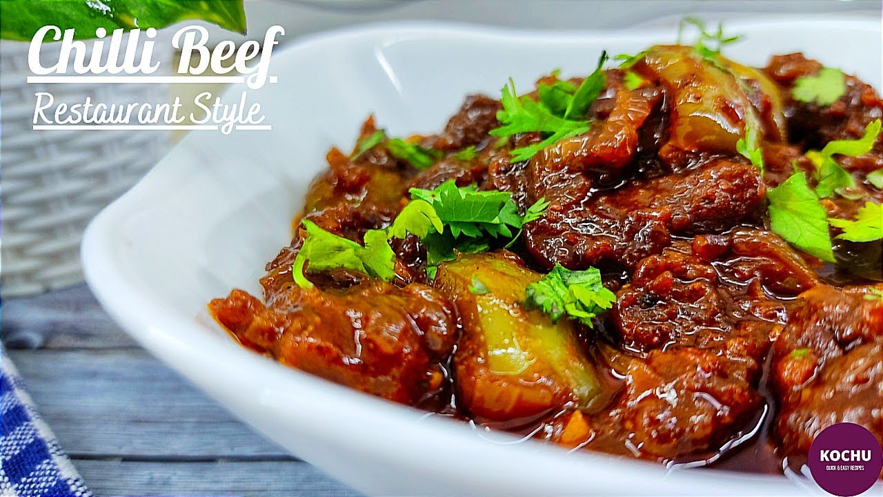 Chilli Beef Recipe | How to Make Easy Restaurant Style Chilli Beef ...