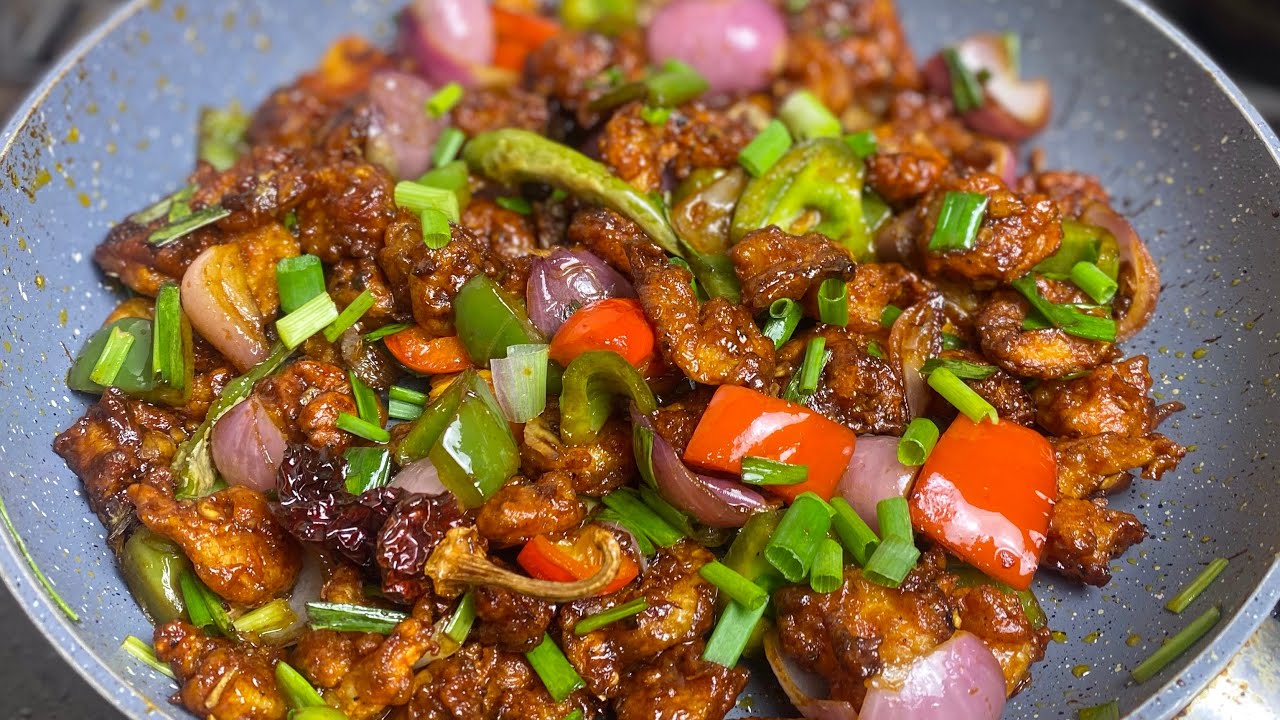 chilli prawns recipe | restaurant style chilli prawns recipe - Chili Chili