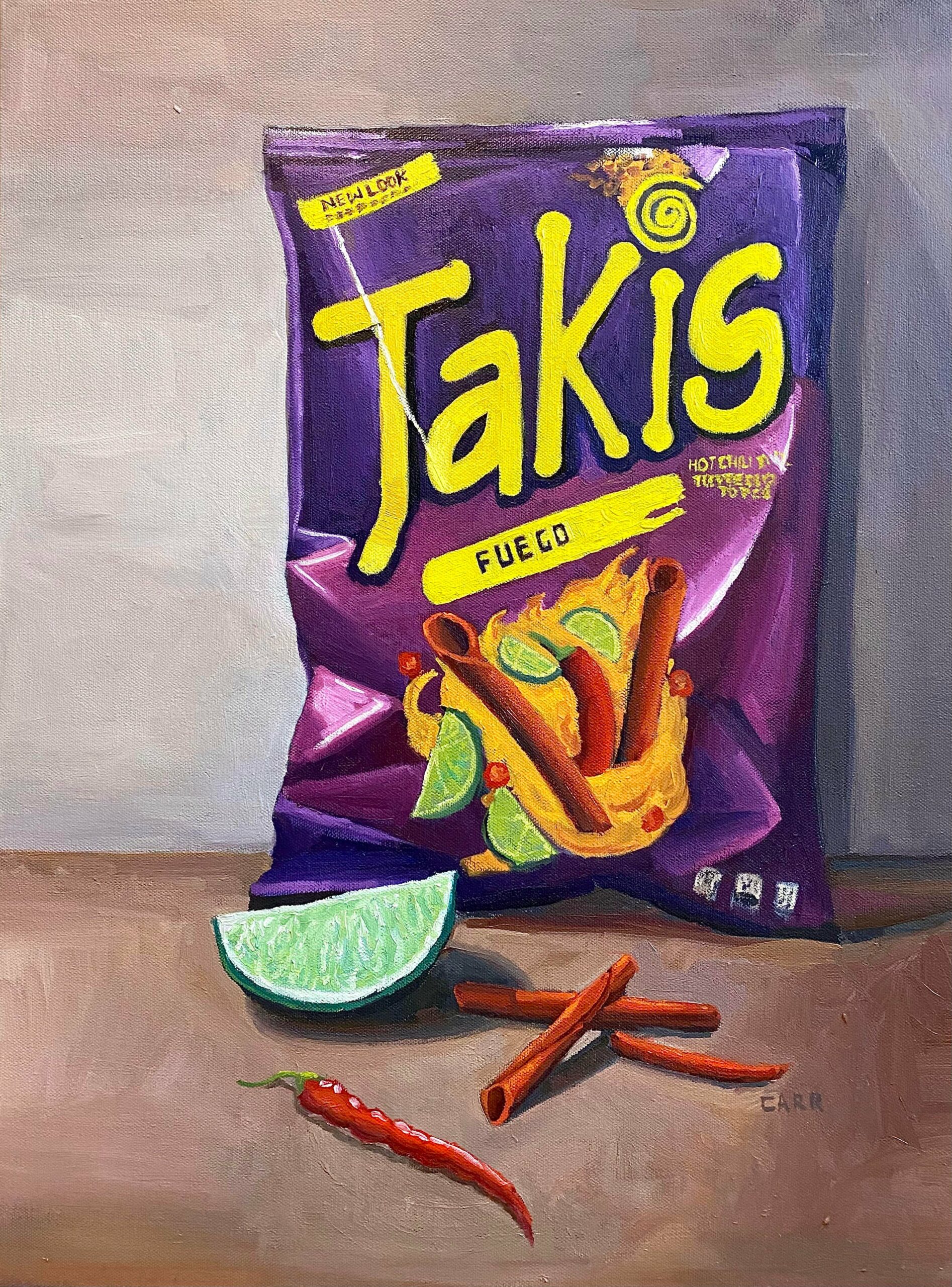 I was inspired to paint Takis in oil on canvas. What do you think ...