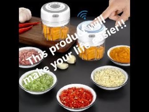 USB Charging Electric Mini Garlic Blender | Chili Blender | Ginger ...
