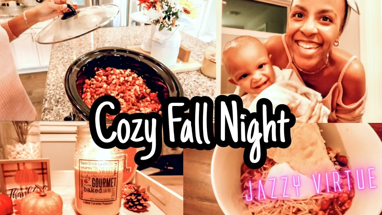 Cozy Fall Night | No talking, relaxing music, recipes | Cozy Fall ...