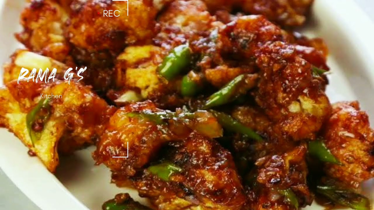 Chilli Cauliflower|Crispy Chilli Cauliflower Recipe|Rama g's Kitchen ...