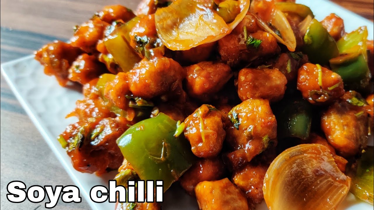 How To Make Soya Chilli Recipe |Soya Chilli |Soya chunks Recipe ...