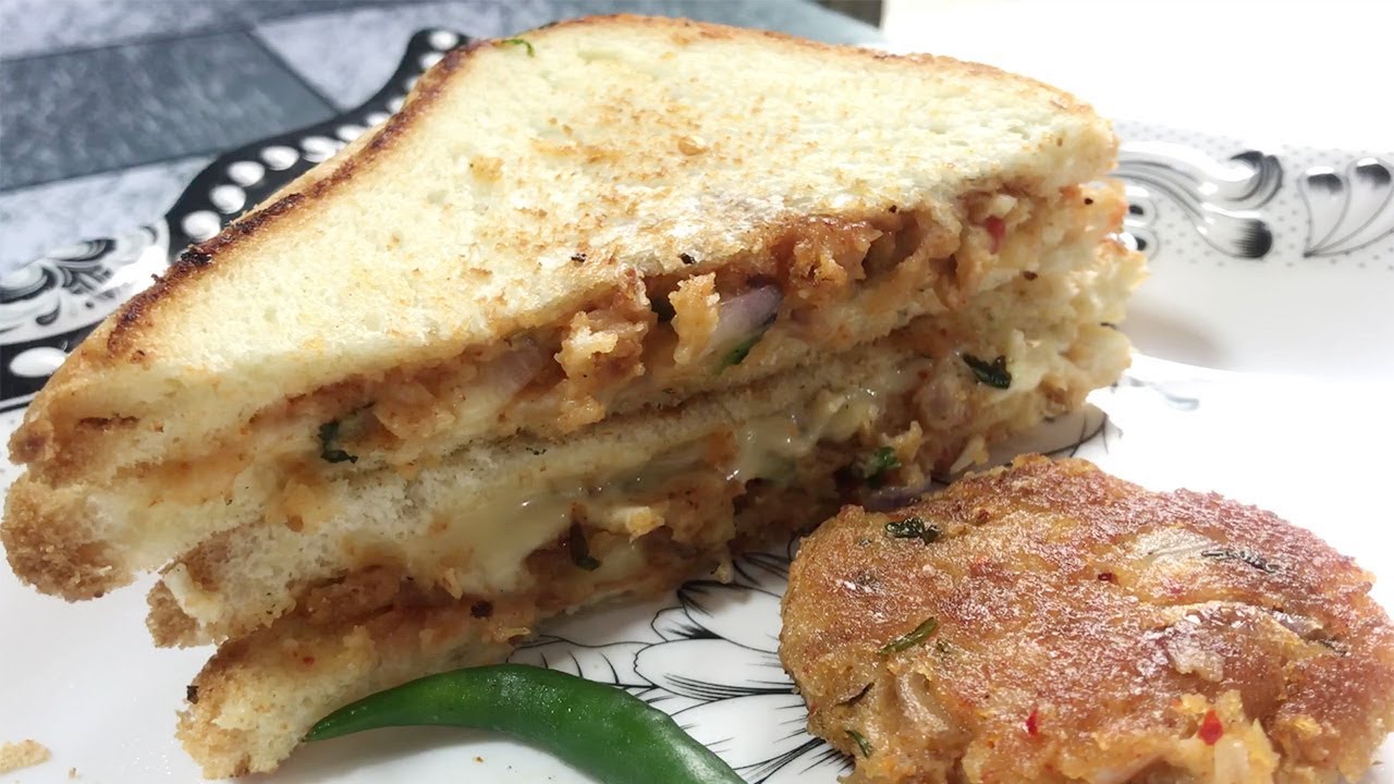 Aloo Tikki Bread Recipe | Potato Cheese Sandwich | Aloo Cheese Sandwich ...