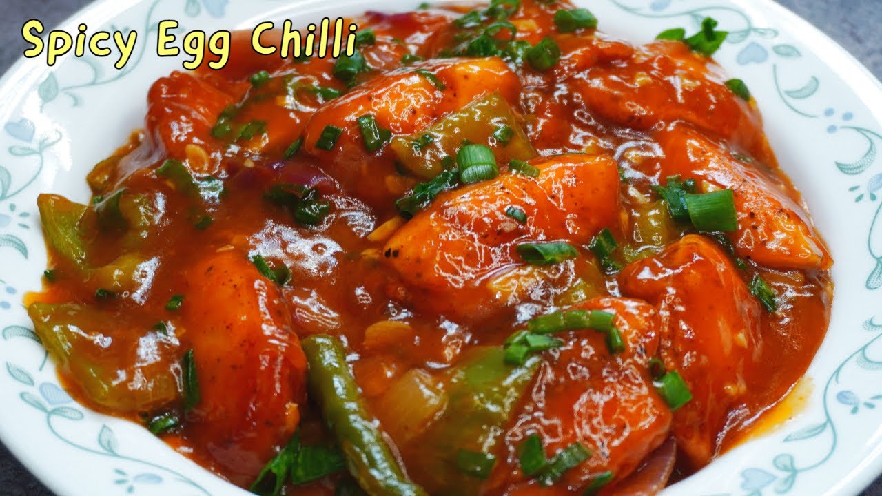How to Make Egg Chilli Recipe | Homemade Egg Chilli Dry Recipe | Miya's ...