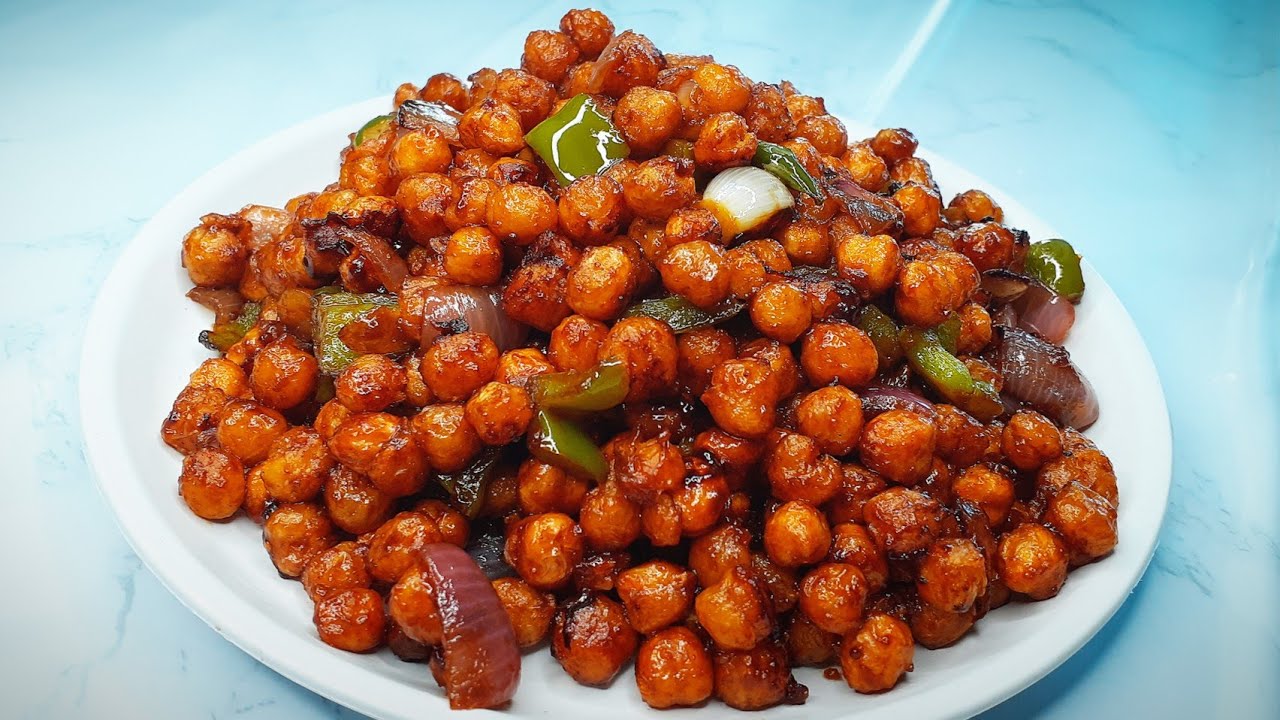 Crispy chilli chana | chilli chana recipe | restaurant style chilli ...