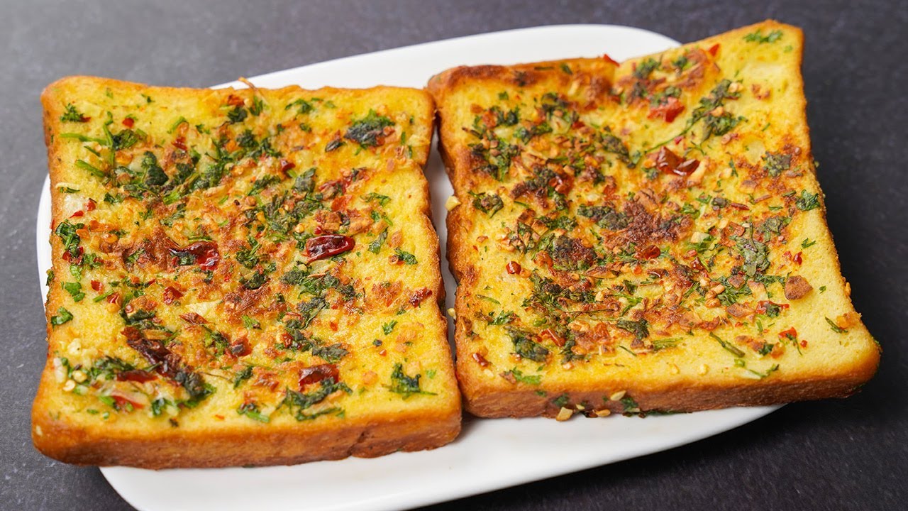 Breakfast Recipe | Healthy Breakfast | Chilli Garlic Bread Sandwich ...
