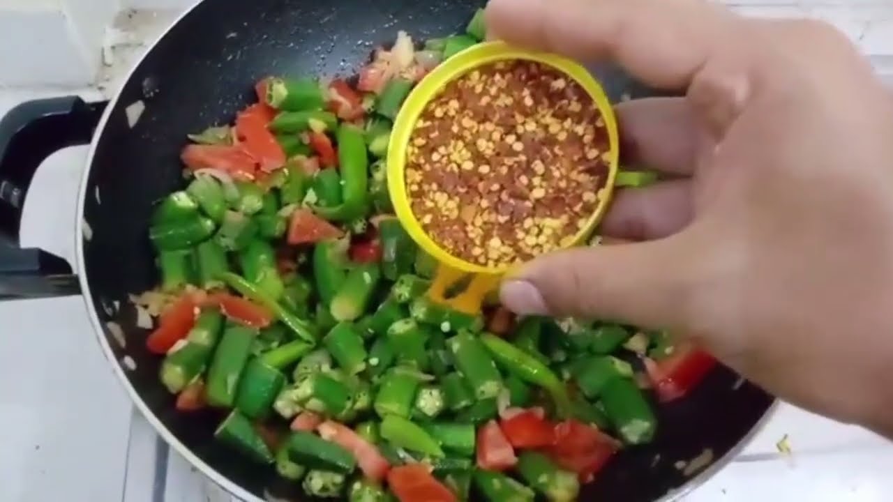 Easy and Tasty Lady Finger Recipe with Red Chili Flakes At Home ...