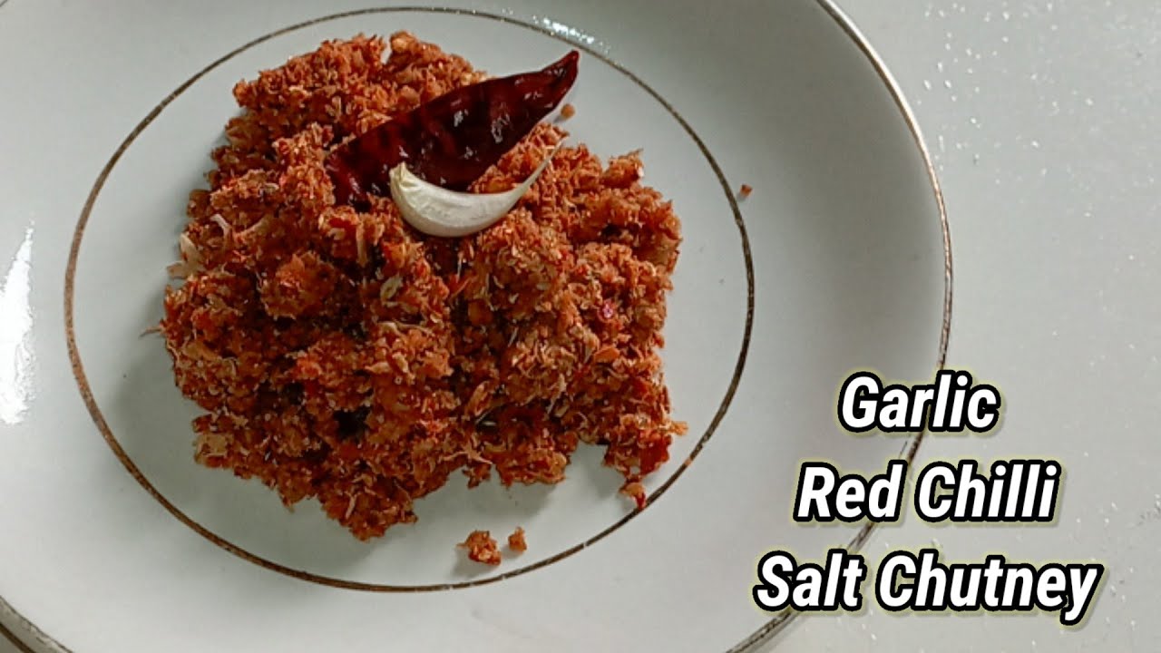 Traditional red chili and garlic chutney Namak in the style of Nani Maa ...
