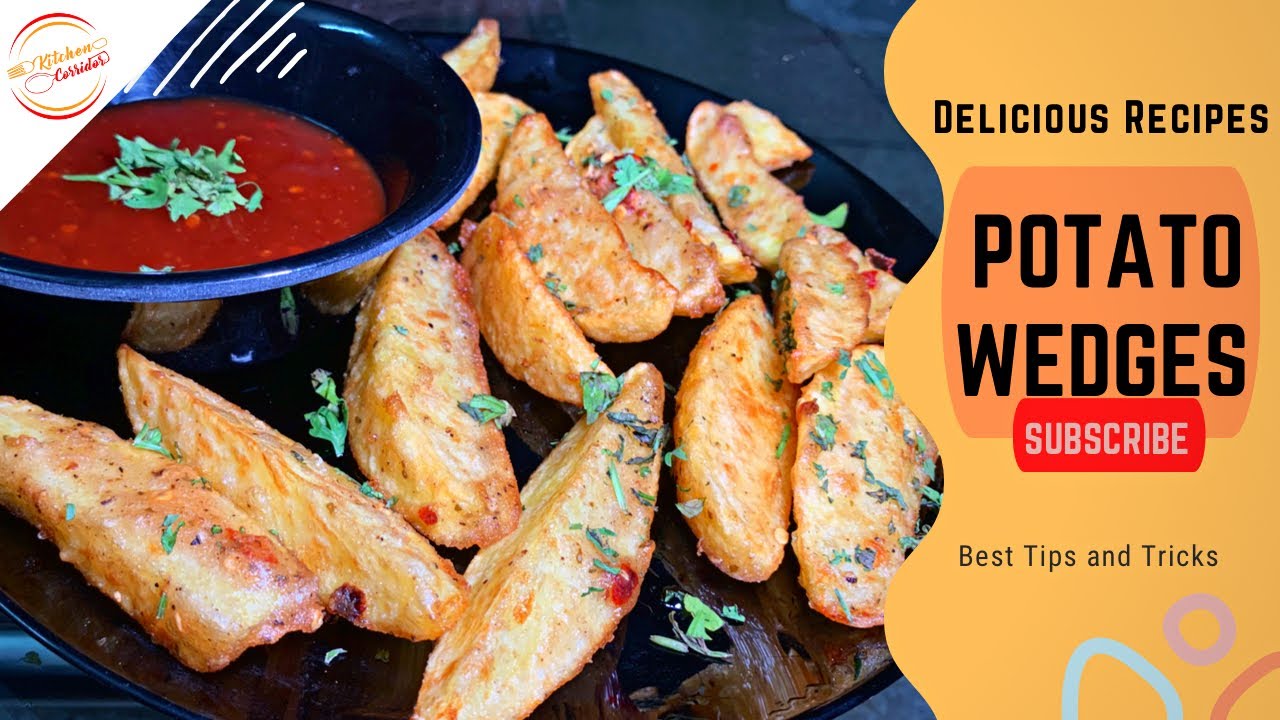 Chili Garlic Potato Wedges Recipe in Cafe Style - Instant Crispy and ...