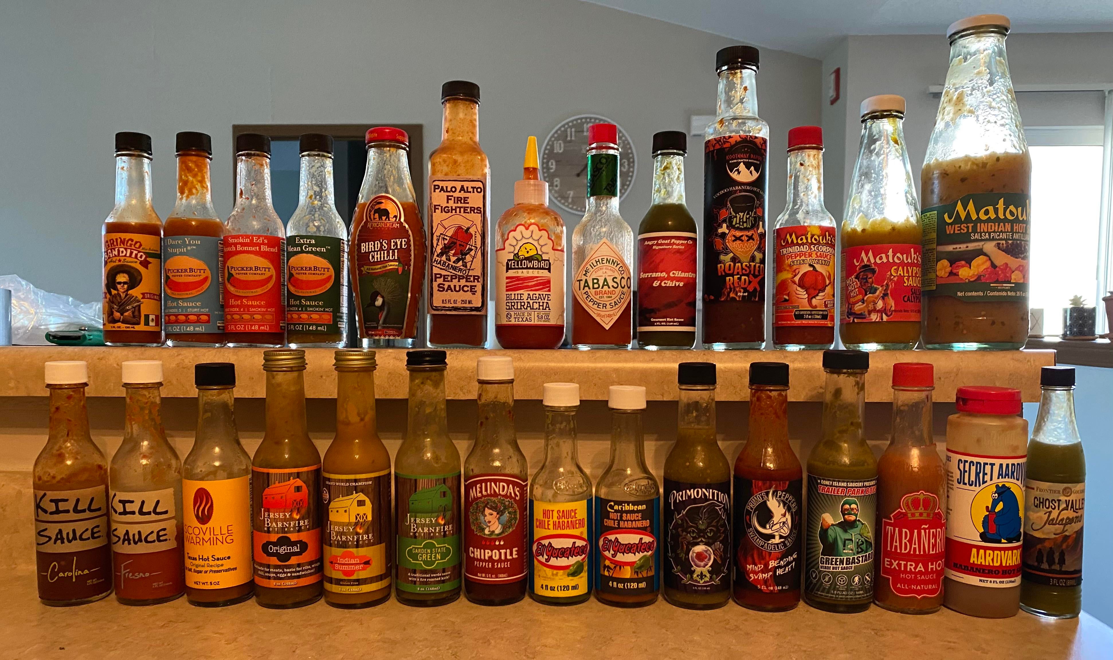 Current hot sauce stock! - Chili Chili