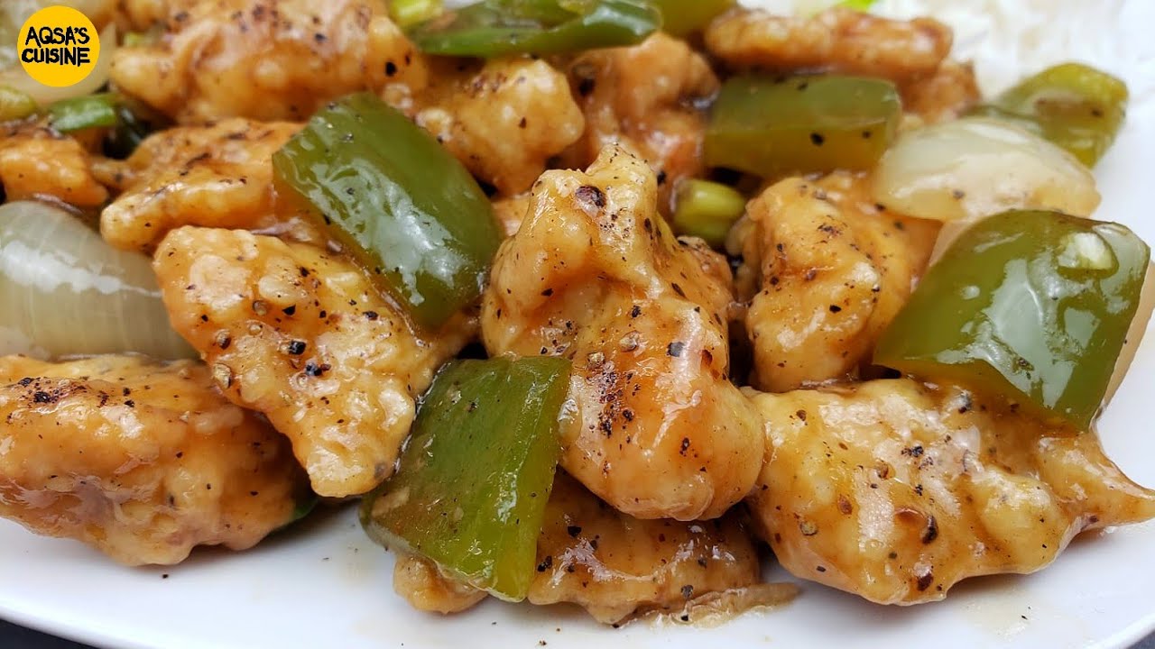 Black Pepper Chicken Recipe | Chilli Chicken in Black Pepper Sauce by ...