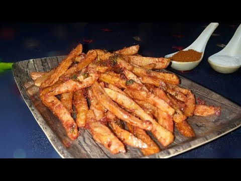 Crispy and spicy chilli fries| Easy and tasty Fries recipe| Chilli ...