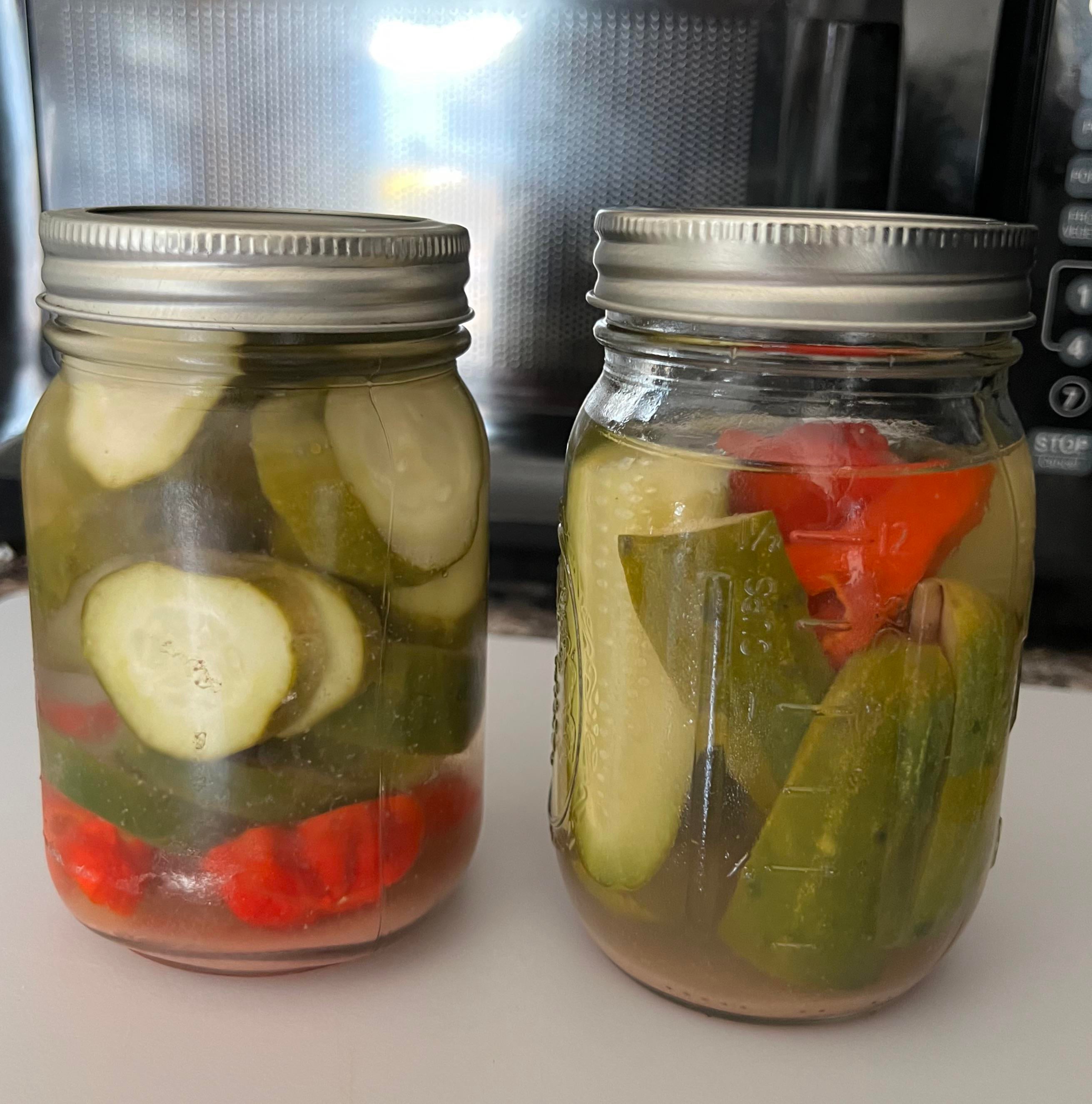 Homemade Ghost Pepper and Carolina Reaper pickles! - Chili Chili