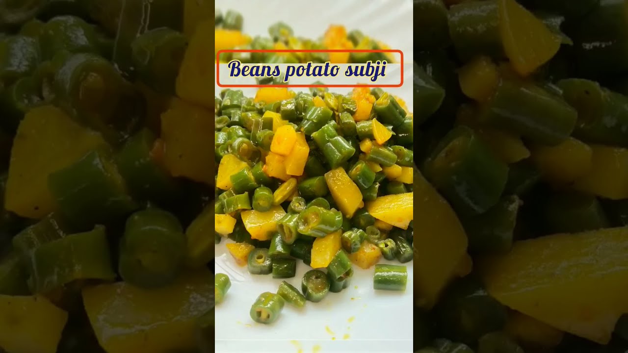 beans potato subji | green beans recipe | beans recipe - Chili Chili