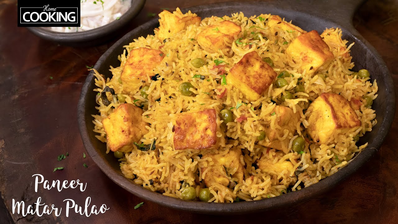 Paneer Matar Pulao | Pulao Recipes | Peas Paneer Pulao Recipe | Lunch ...