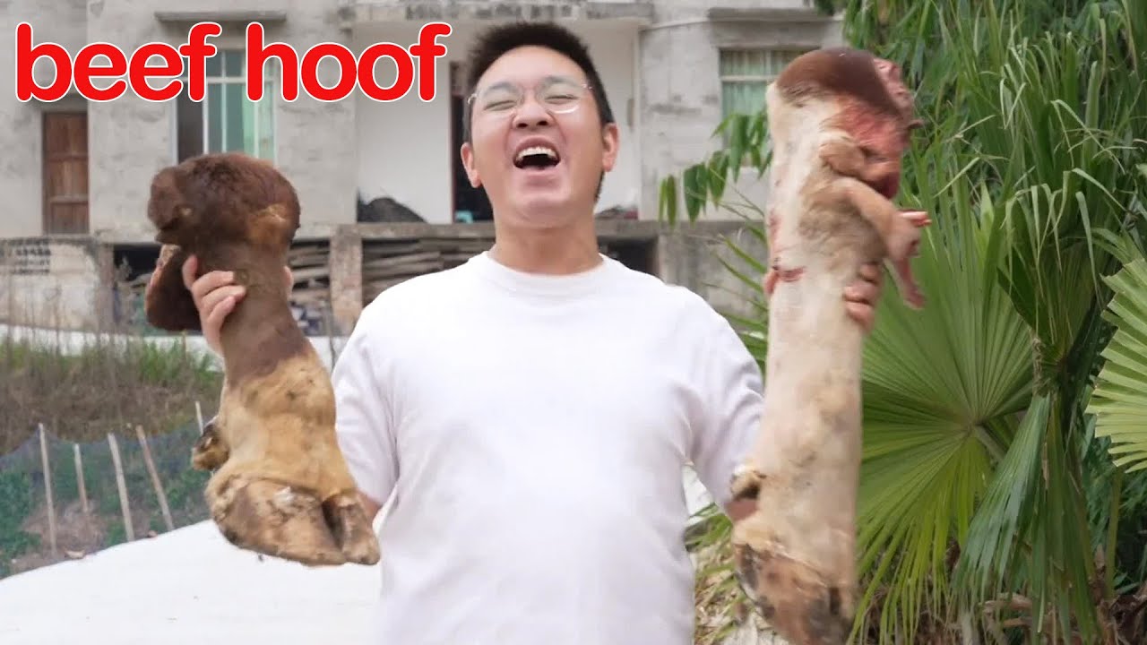 Beef hoof recipe|I bought 2 big ox hoofs, stewed with chili, spicy and ...
